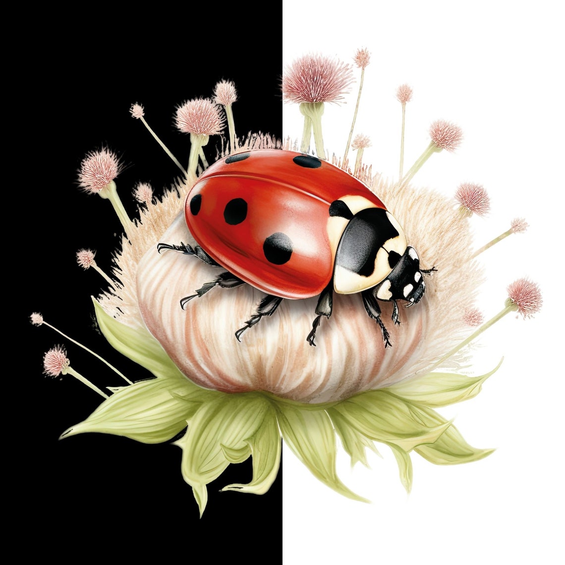 Ladybug Clipart Ladybug PNG Cute Bugs and Flowers Clip Art - Etsy Canada