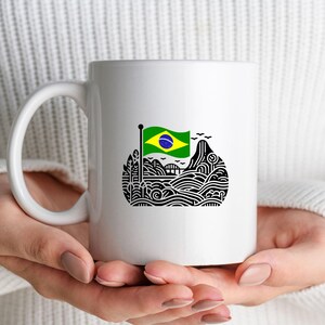 Brazil Map SVG Bundle, Brazilian Clipart, Hand Drawn Brazil Flag Art ...
