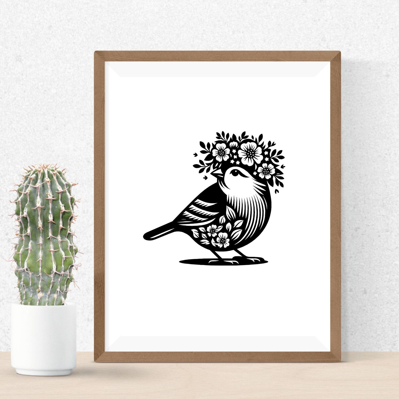 Finch Bird SVG Bundle, Floral Bird Clipart, Hand Drawn Birds Theme ...