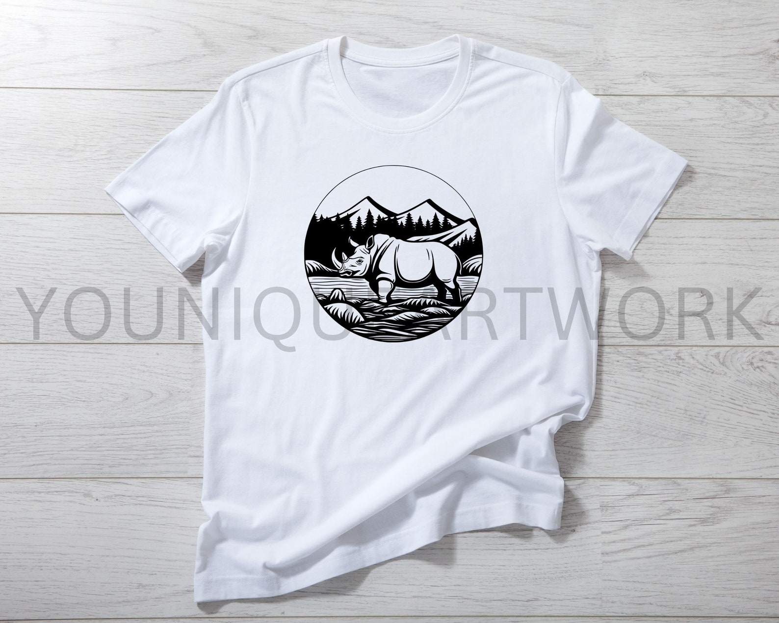 Rhinoceros SVG Bundle PNG Rhino Clipart Hand Drawn - Etsy