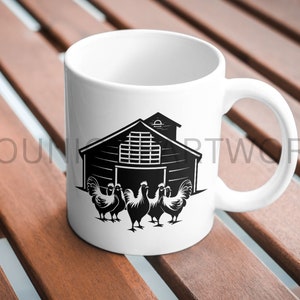 Chicken Farm SVG Bundle, PNG, Farm Animals Clipart, Hand Drawn Chicken ...