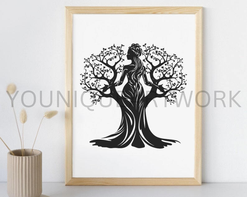 Woman Tree SVG Bundle, PNG, Unique Women Clipart, Hand Drawn Women ...