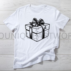 Present SVG Bundle, PNG, Present Clipart, Hand Drawn Gift Box Vector ...