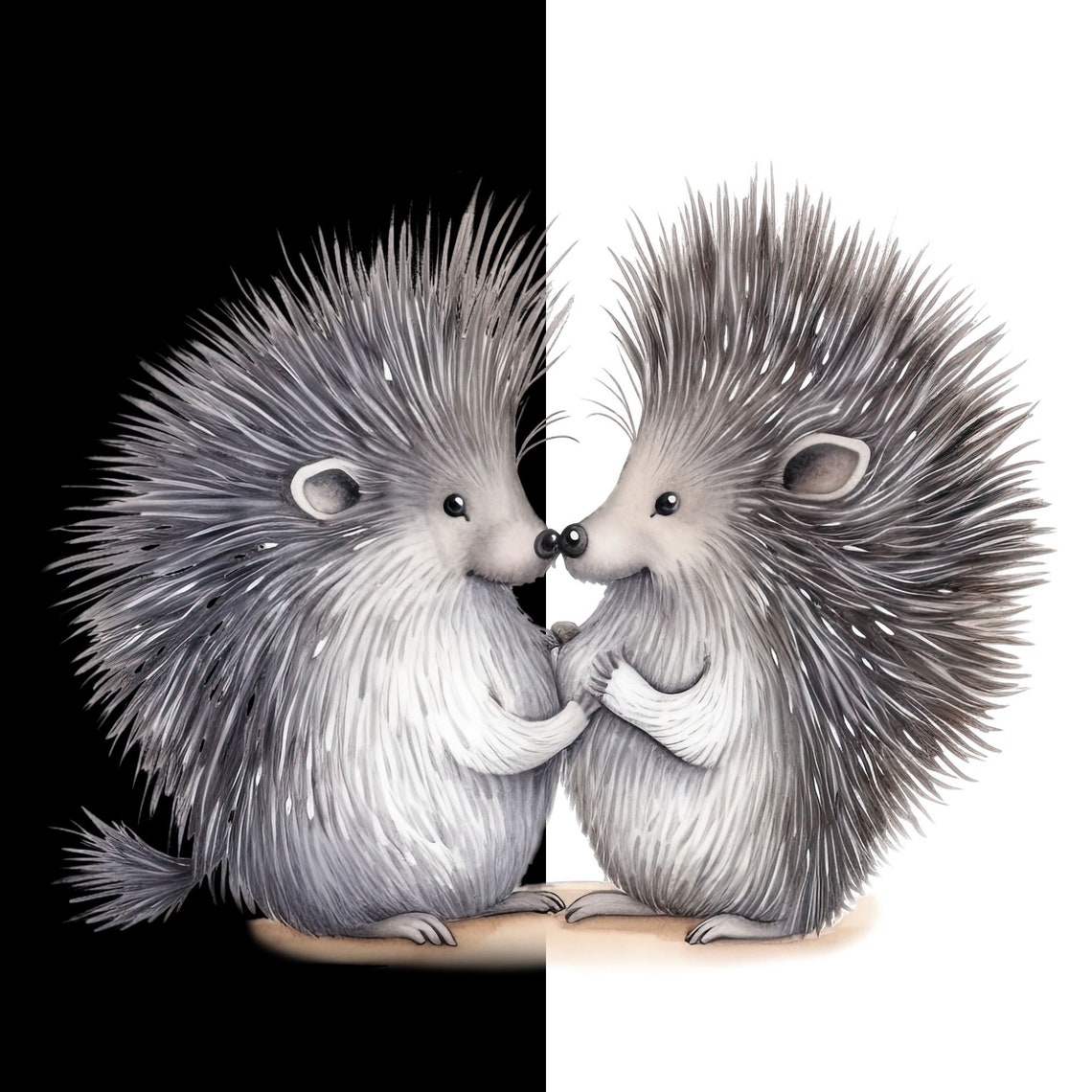 Cute Porcupine Clipart Porcupine PNG Files for Sublimation - Etsy