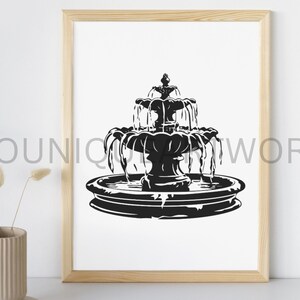 Magic Fountain SVG Bundle, PNG, Floral Fountain Clipart, Hand Drawn ...