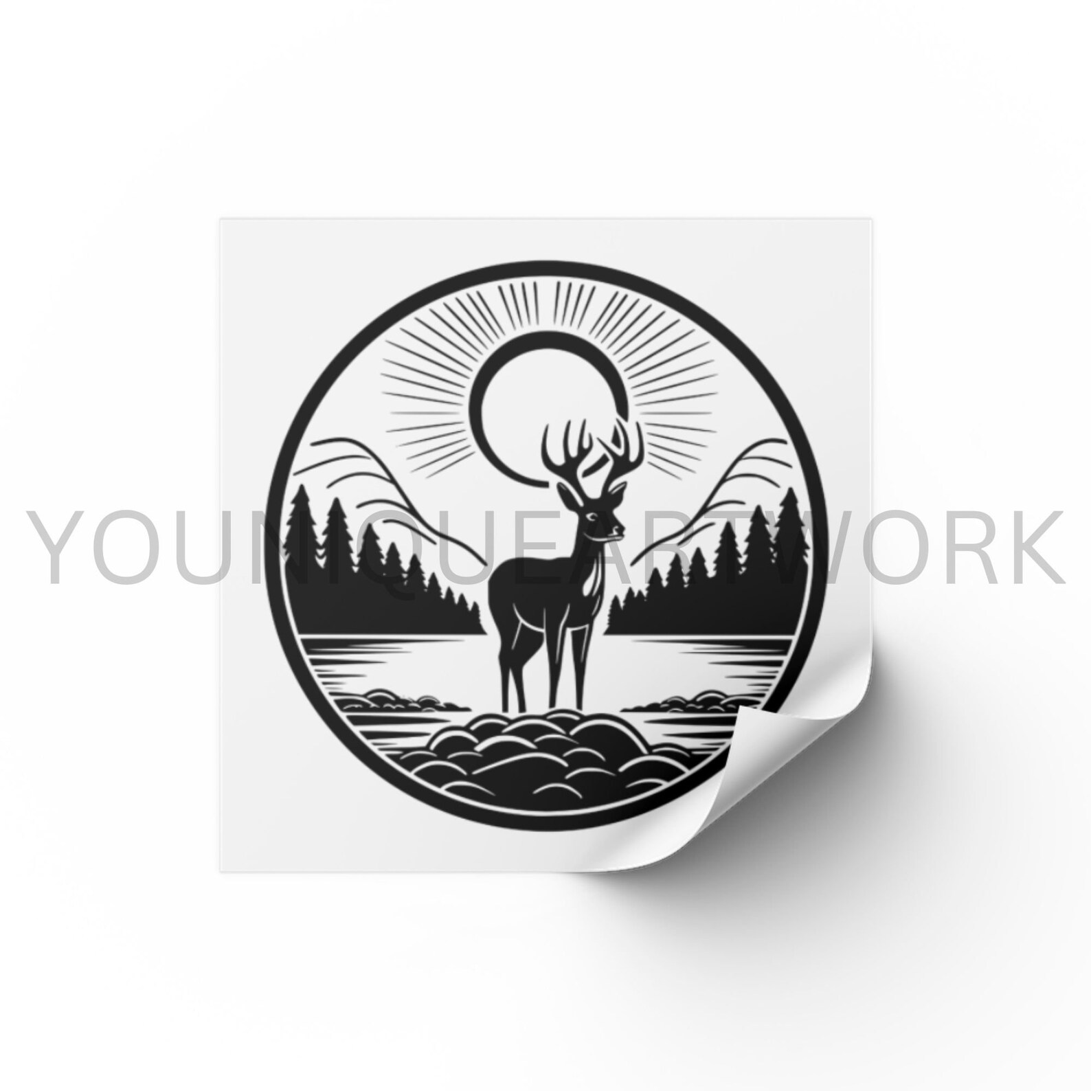 Deer SVG Bundle, PNG, Deer Clipart, Hand Drawn Forest Animal Vector ...