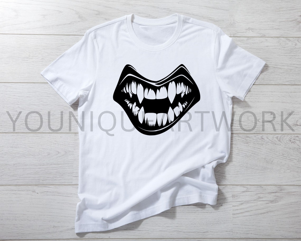 Vampire Teeth SVG Bundle PNG Vampire Fangs Clipart Hand - Etsy
