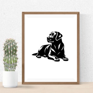 Labrador Retriever SVG Bundle, Black Labrador Clipart, Hand Drawn Dog ...