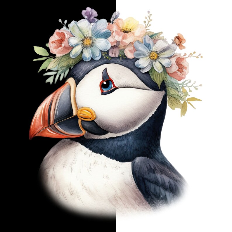 Cute Puffin Clipart, Puffin PNG Files for Sublimation, Tropical Bird ...