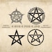 Pentagram SVG Bundle, PNG, Pentacle Clipart, Hand Drawn Pentagram ...