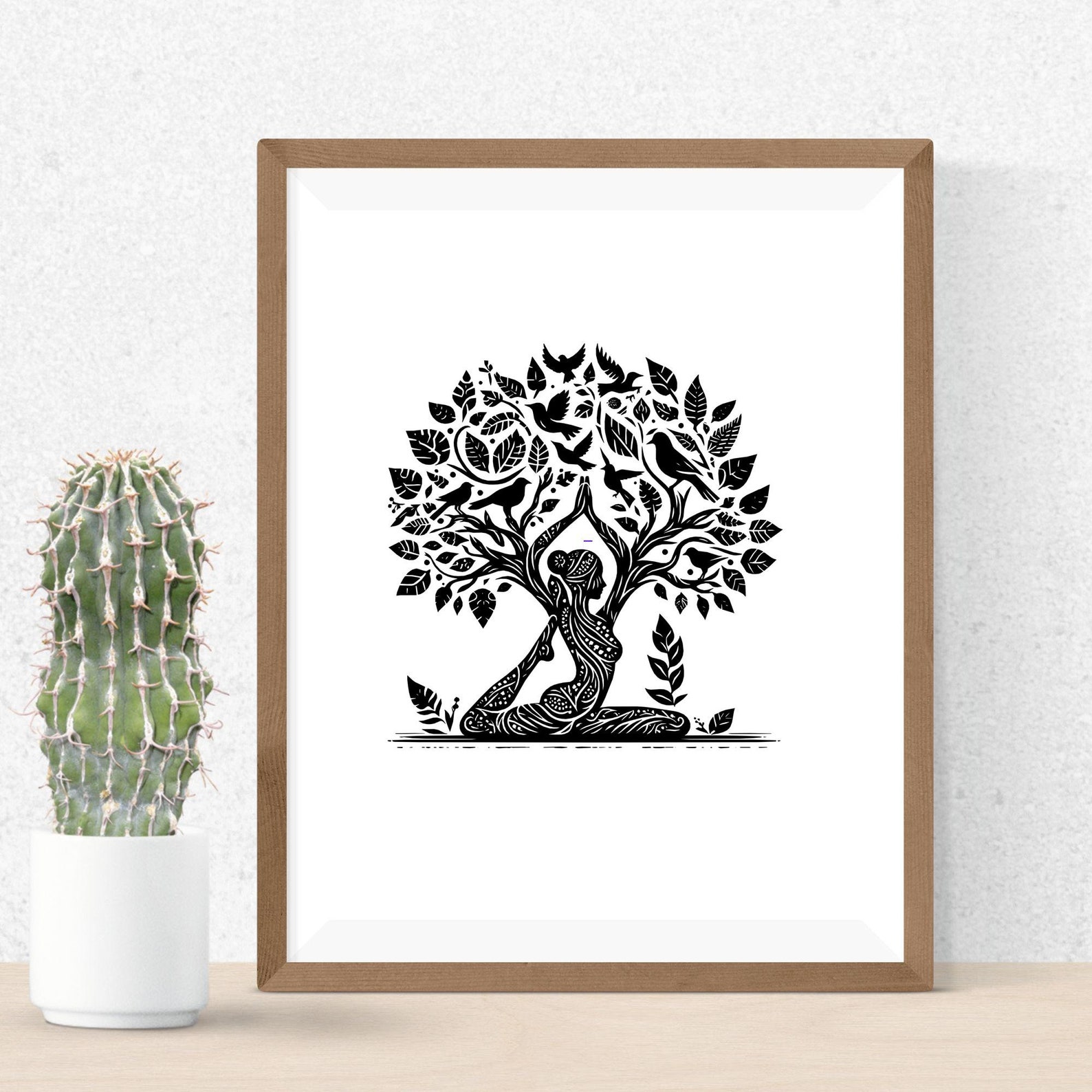 Tree Yoga SVG Bundle, PNG, Yoga Pose Clipart, Hand Drawn Zen Themed ...