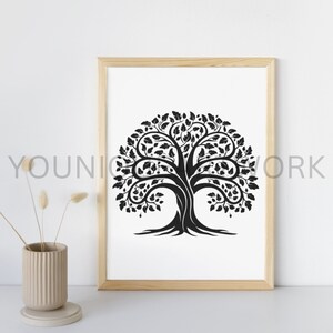 Oak Tree SVG Bundle, PNG, Oak Trees Clipart, Hand Drawn Tree Vector ...
