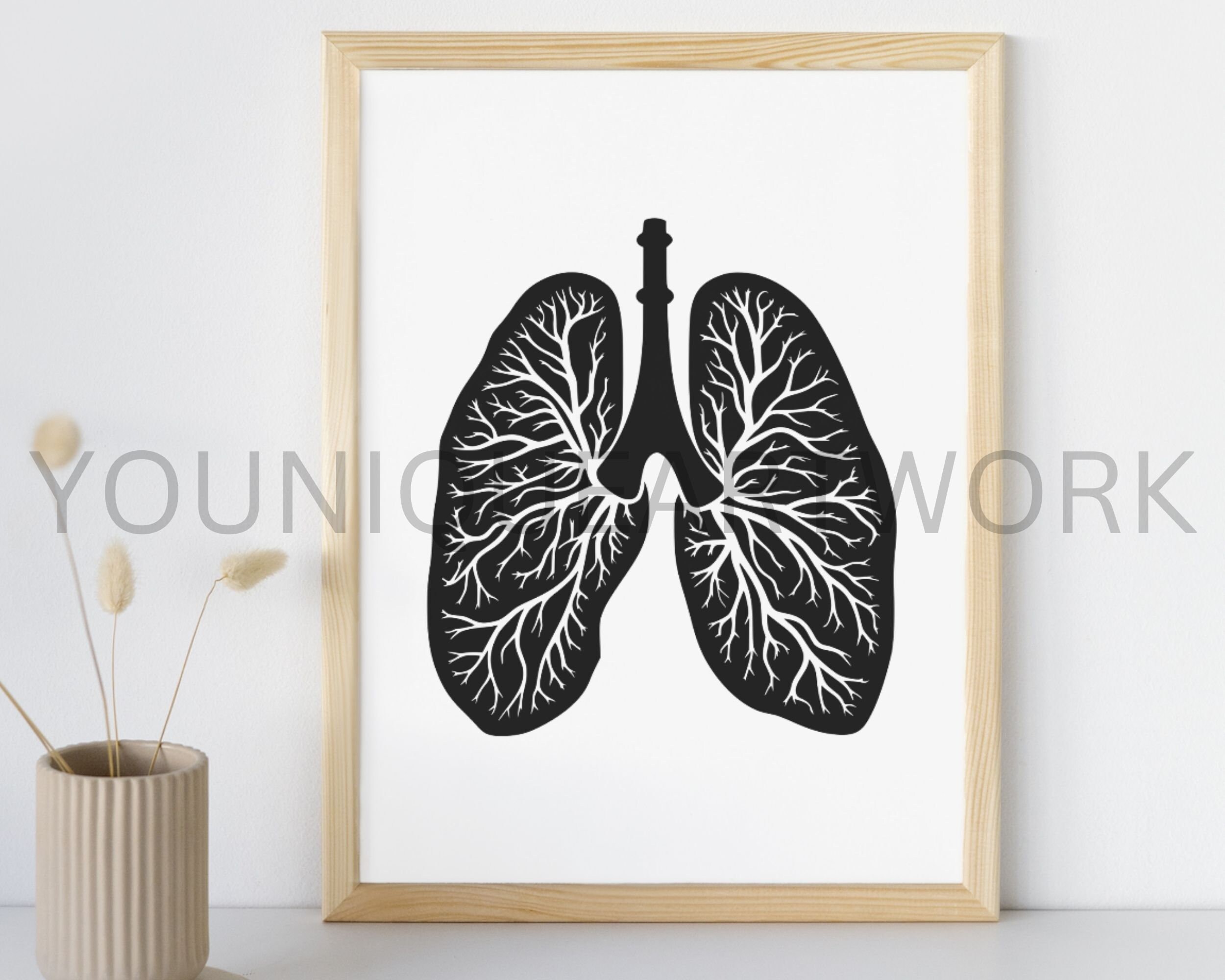 Lungs SVG Bundle PNG Floral Lungs Clipart Hand Drawn Lungs - Etsy
