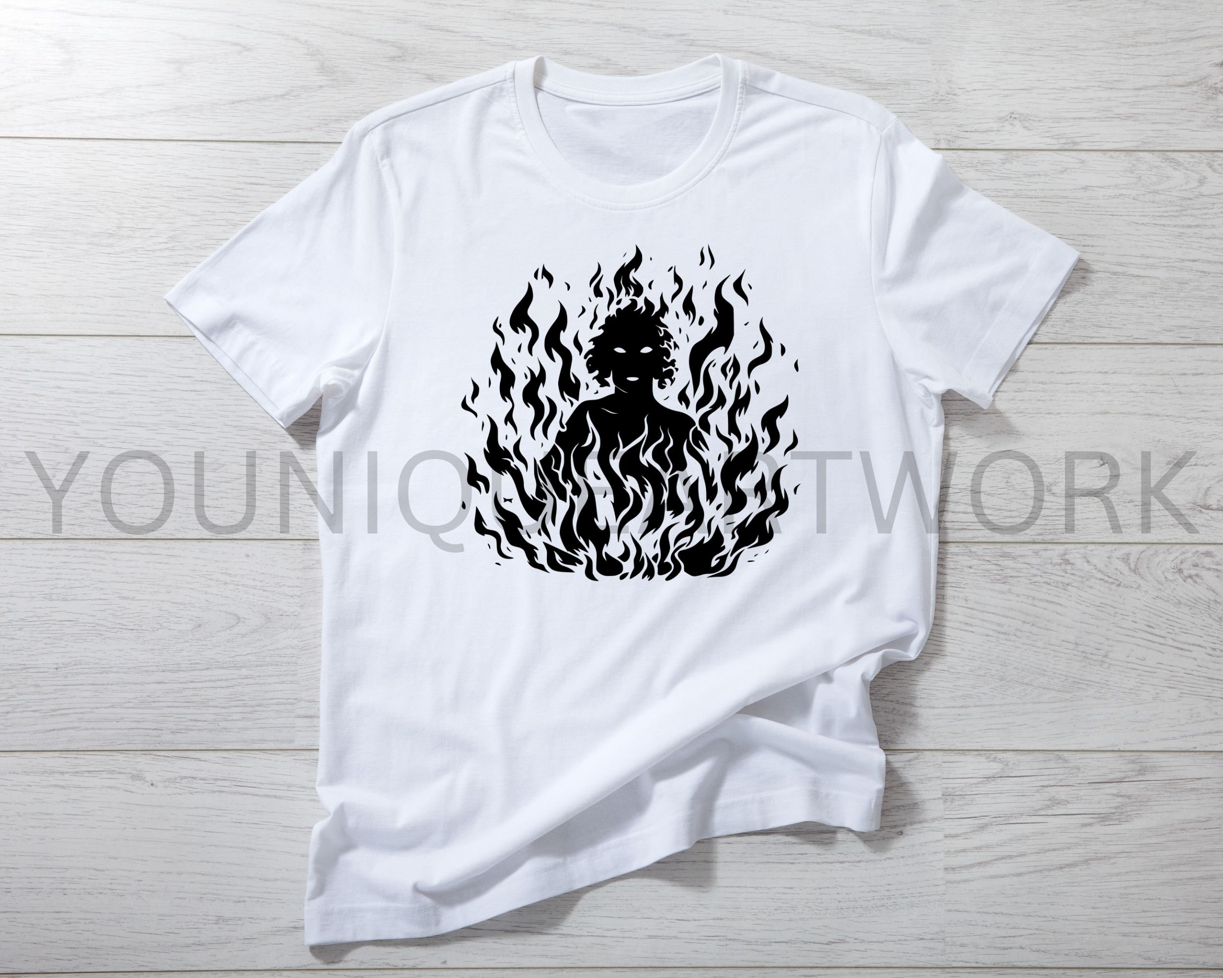 Fire SVG Bundle, PNG, Flame Clipart, Hand Drawn Flames Vector ...