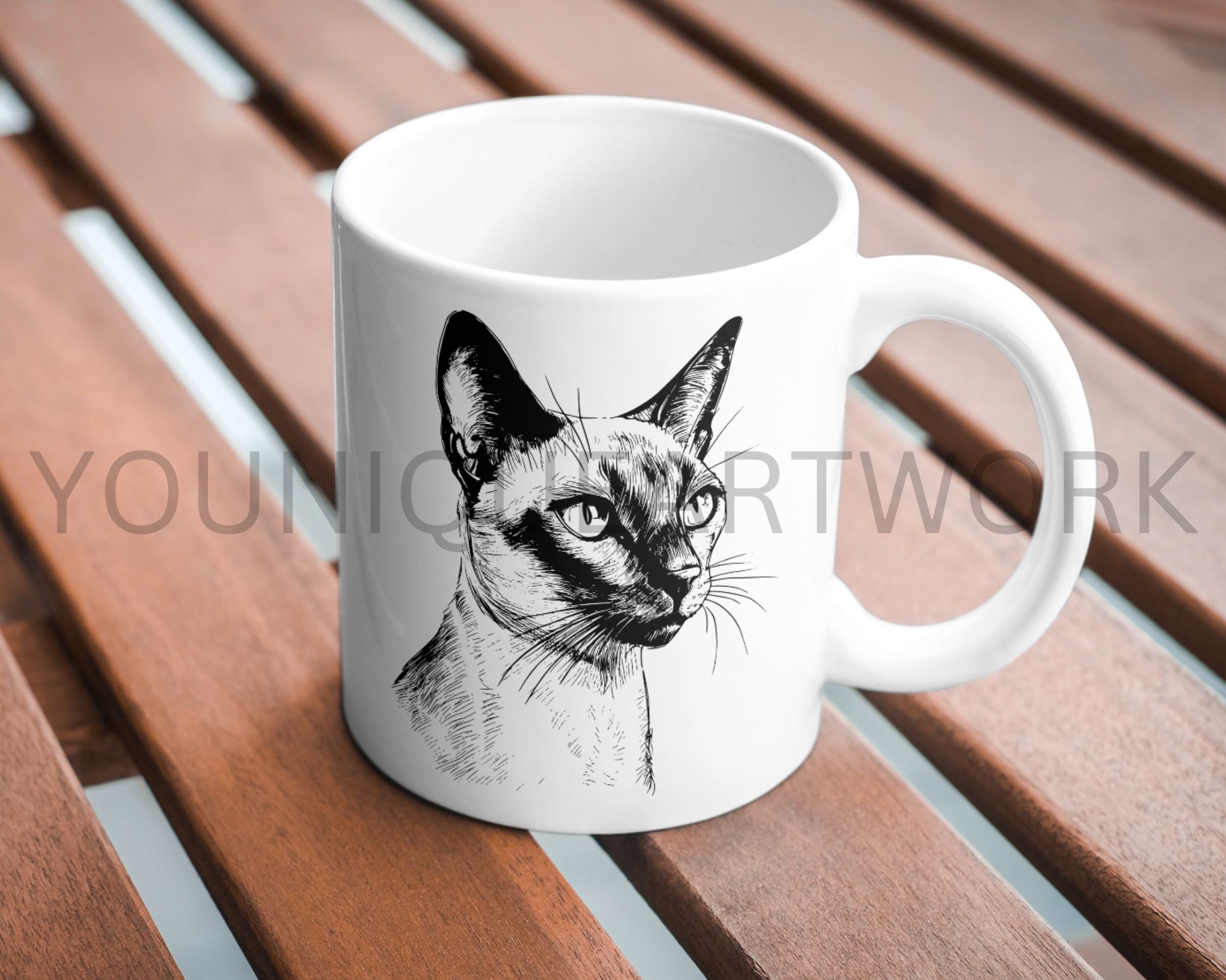 Siamese Cat SVG Bundle PNG Siamese Cat Clipart Hand Drawn - Etsy