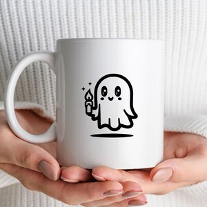 Cute Ghost SVG Bundle, Ghost Clipart, Hand Drawn Halloween Theme Vector ...