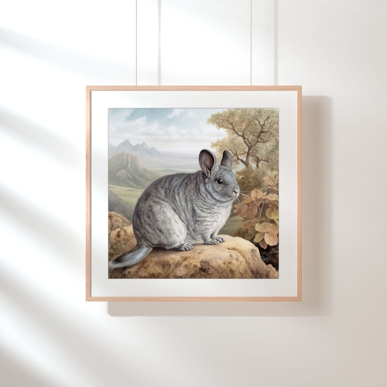 Chinchilla Print, Chinchilla Printable Wall Art, Chinchilla Nursery ...