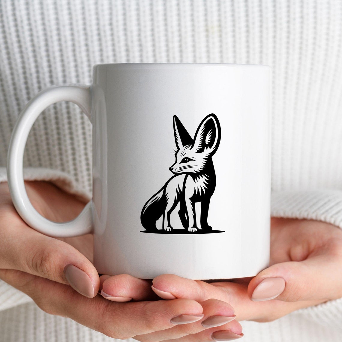 Fennec Fox SVG Bundle, Desert Animal Clipart, Hand Drawn Flower Themed ...