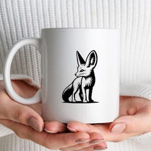 Fennec Fox SVG Bundle, Desert Animal Clipart, Hand Drawn Flower Themed ...