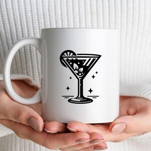 Martini Glass SVG Bundle, Martini Glass Clipart, Hand Drawn Martini ...