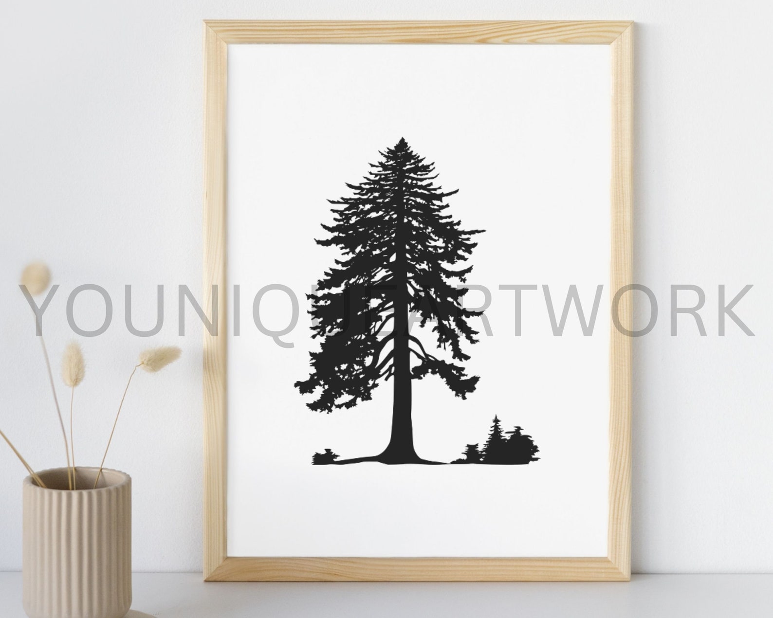 Redwood SVG Bundle, PNG, Trees Clipart, Hand Drawn Redwood Tree Vector ...