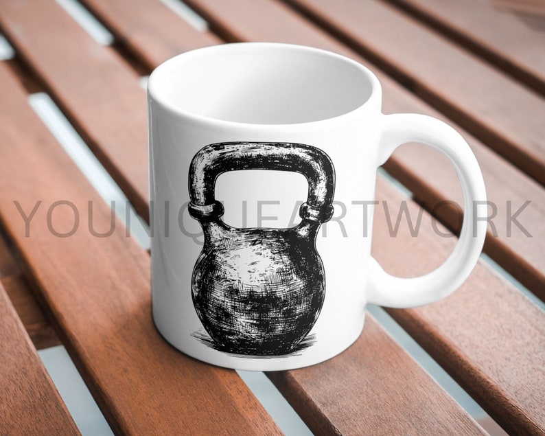Kettlebell SVG Bundle, PNG, Kettlebell Clipart, Hand Drawn Kettlebell ...