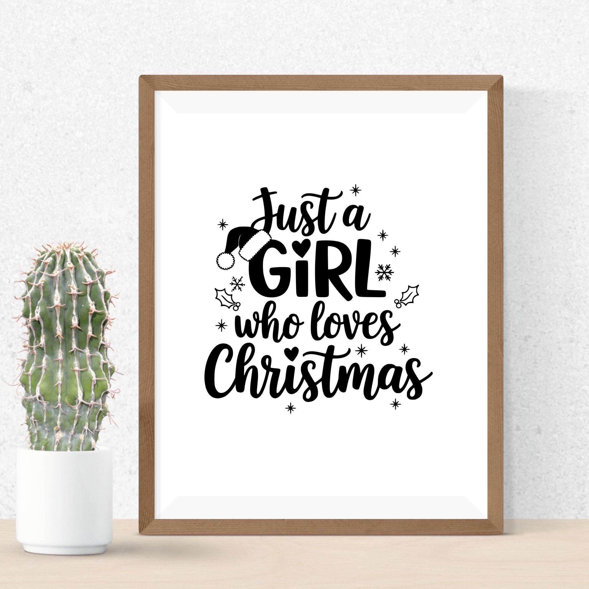 Christmas Girl Santa Hat SVG PNG Files for Holiday Decor & Seasonal ...