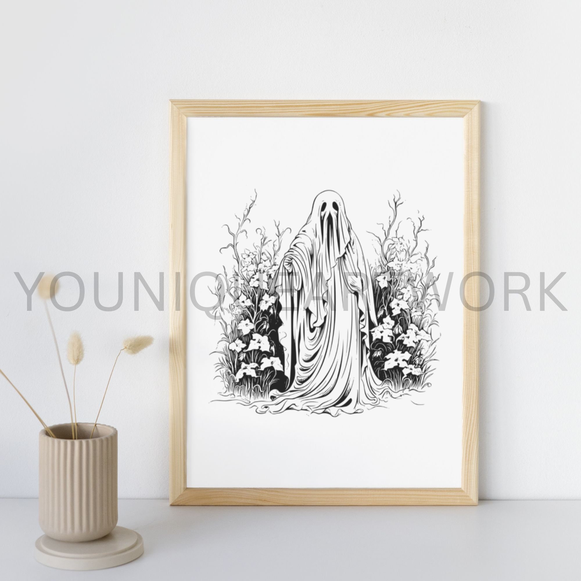 Ghost SVG Bundle PNG Halloween Clipart Hand Drawn Ghosts - Etsy