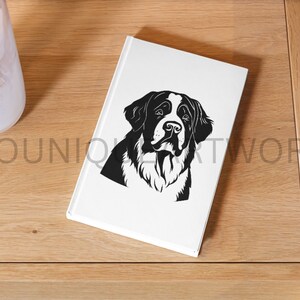St. Bernard SVG Bundle, PNG, Saint Bernard Clipart, Hand Drawn Dog Face ...