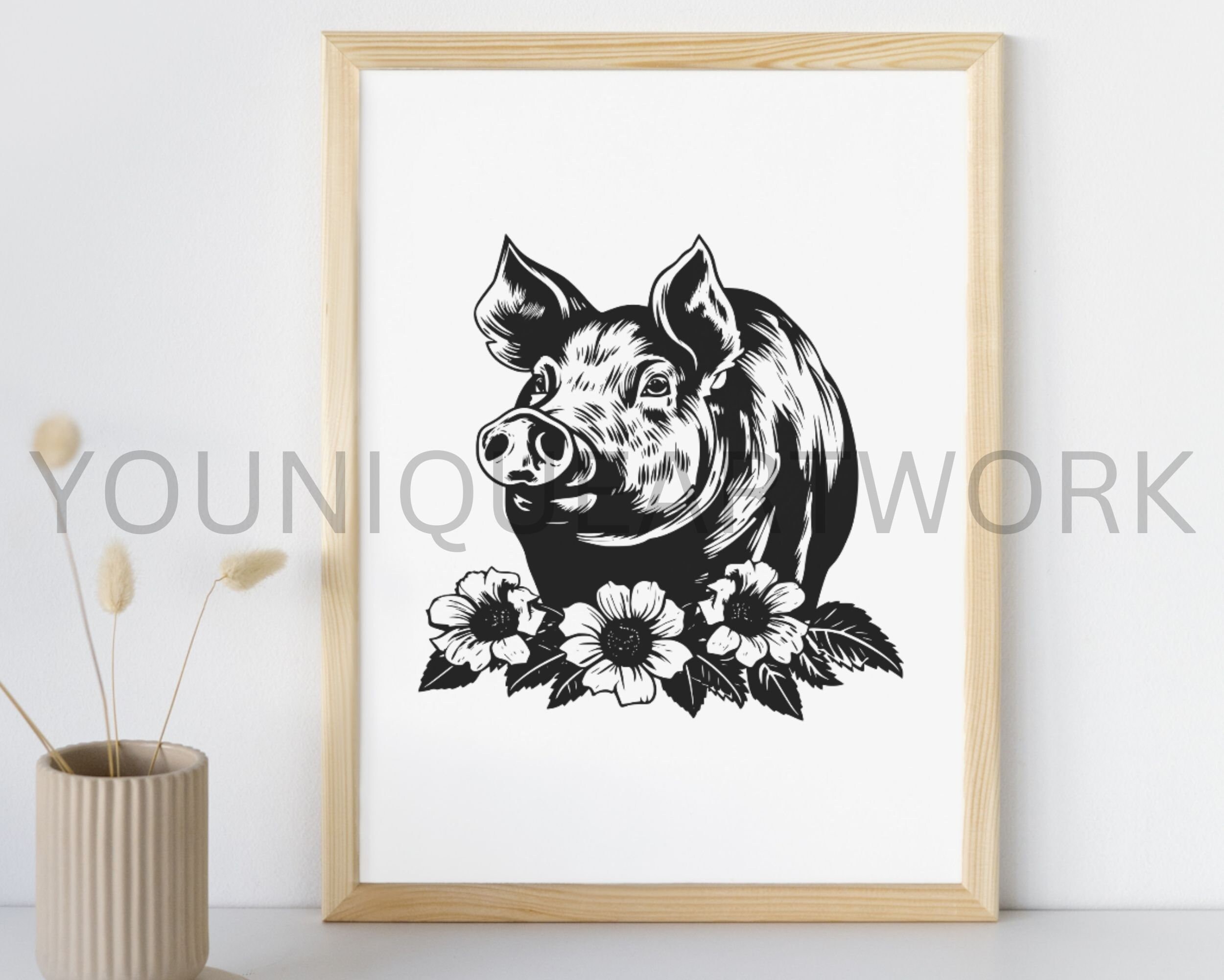 Cute Pig SVG Bundle PNG Pig Clipart Hand Drawn Pigs Vector - Etsy Australia