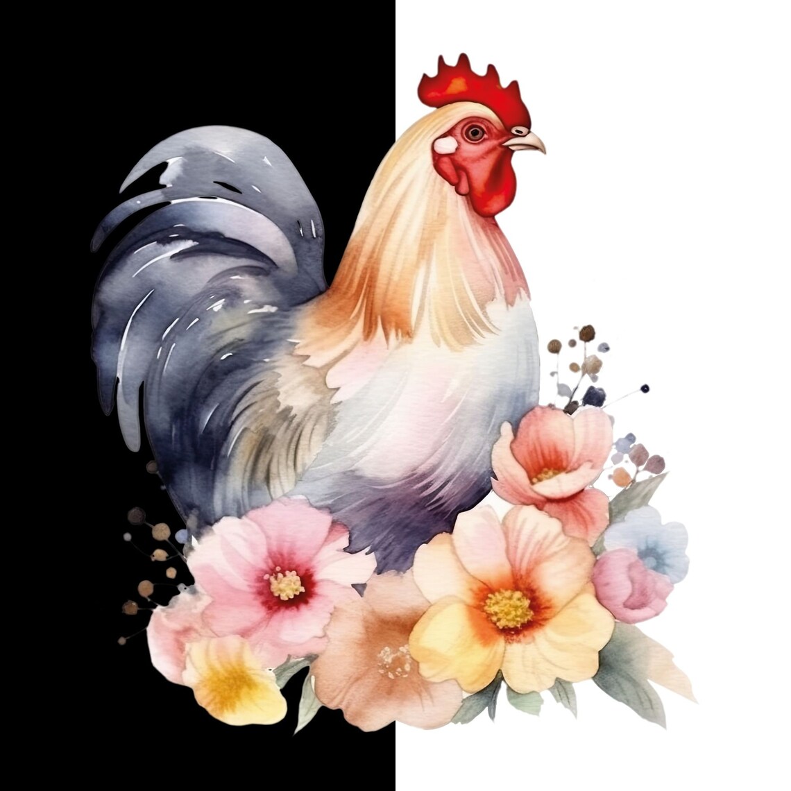 Cute Chicken Watercolor Clipart Chicken PNG Chickens Clip - Etsy
