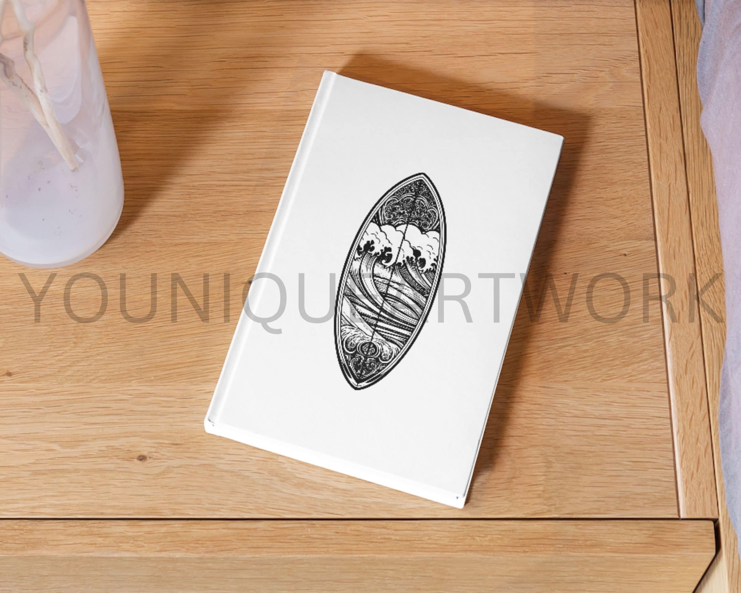 Hawaiian Surfboard SVG Bundle, PNG, Surfer Clipart, Hand Drawn Surf ...