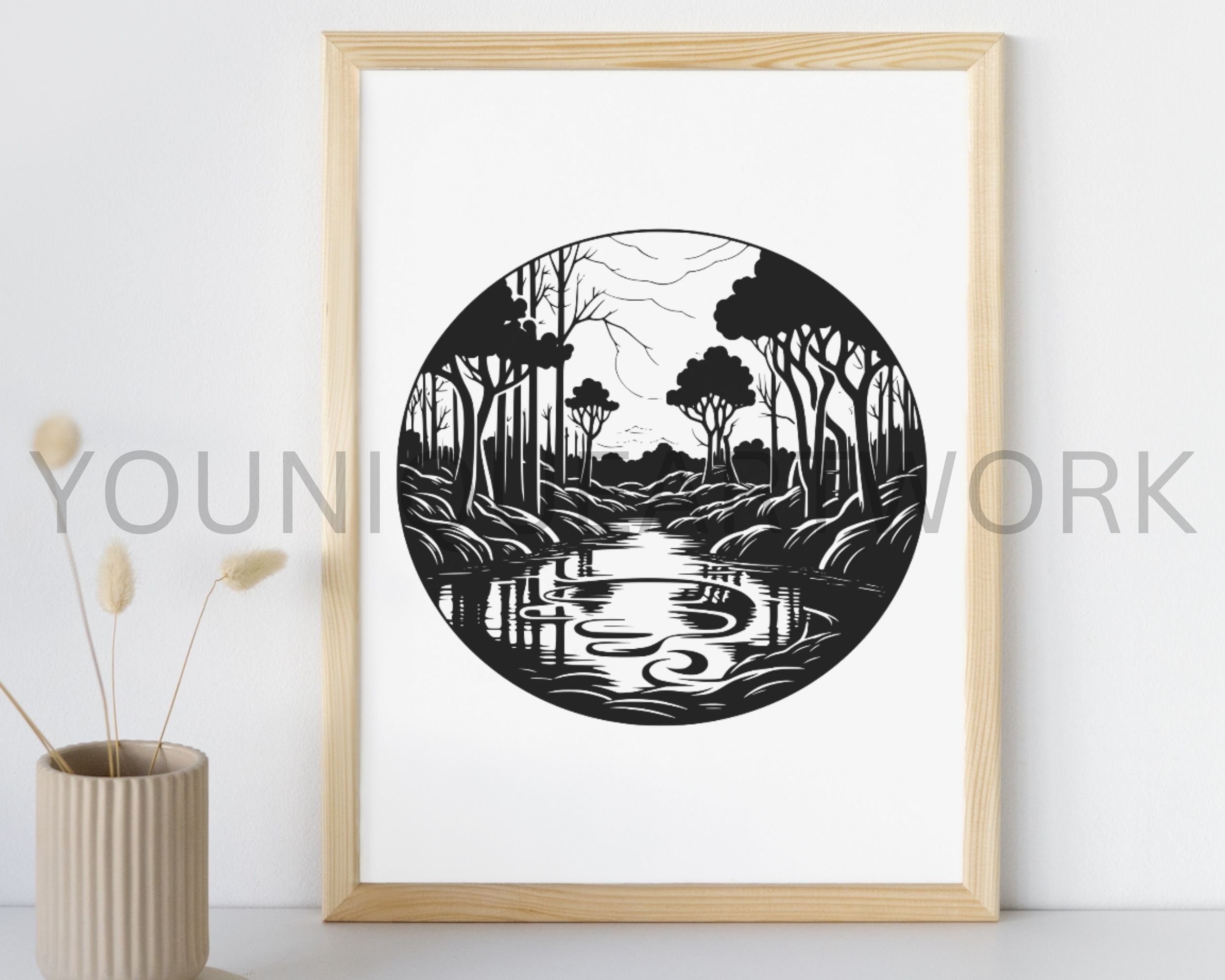 Swamp SVG Bundle PNG Swamp Clipart Hand Drawn Swamp Scene - Etsy