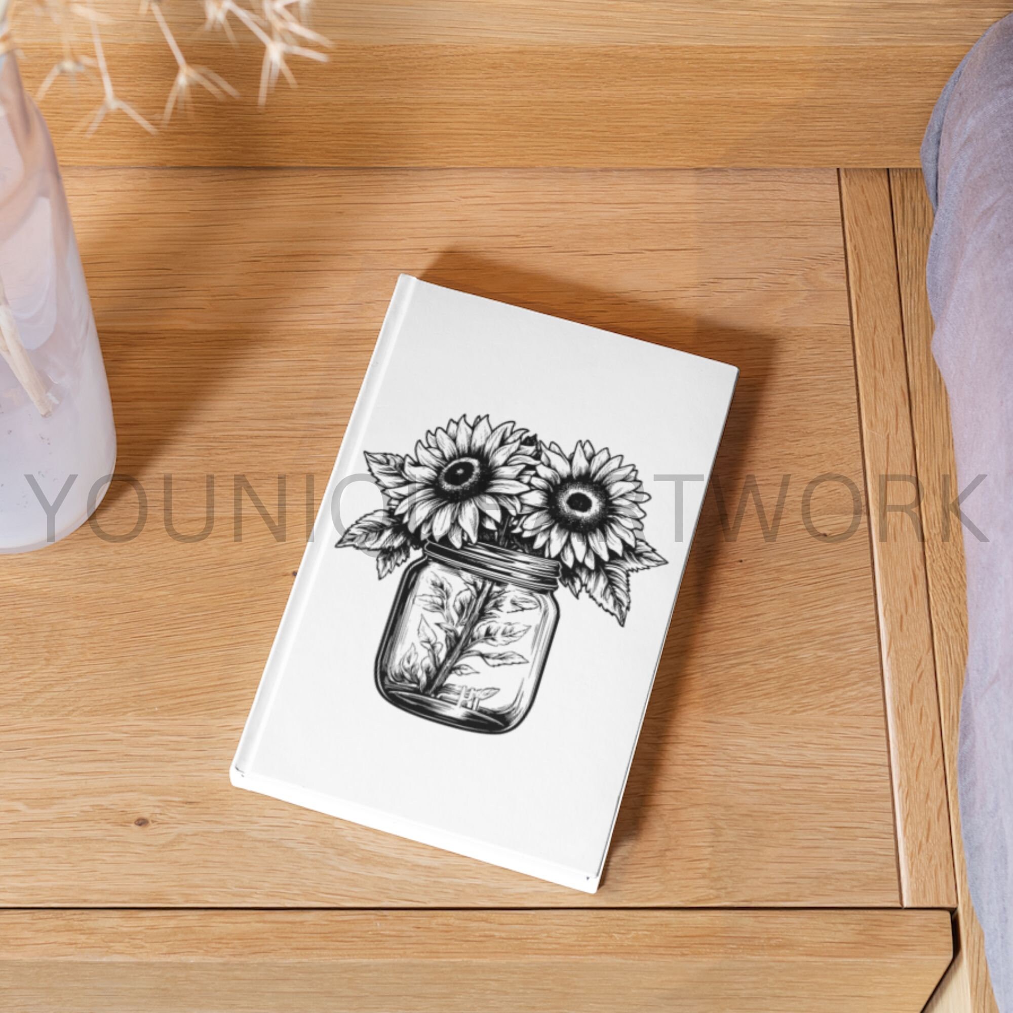 Sunflower SVG Bundle, PNG, Sunflower Wreath Clipart, Hand Drawn ...