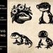 Salamander SVG Bundle, PNG, Reptile Clipart, Hand Drawn Lizard Vector ...