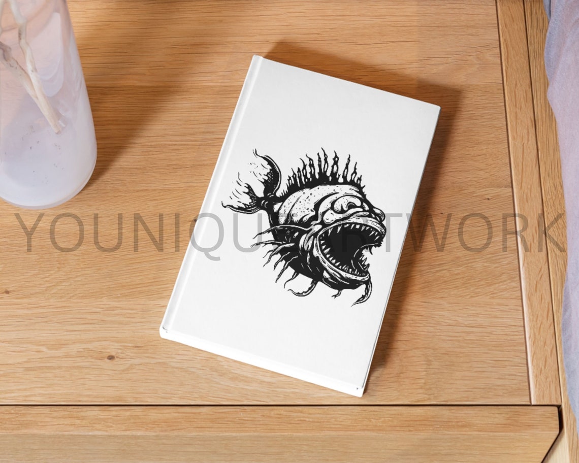 Anglerfish SVG Bundle PNG Angler Fish Clipart Hand Drawn - Etsy