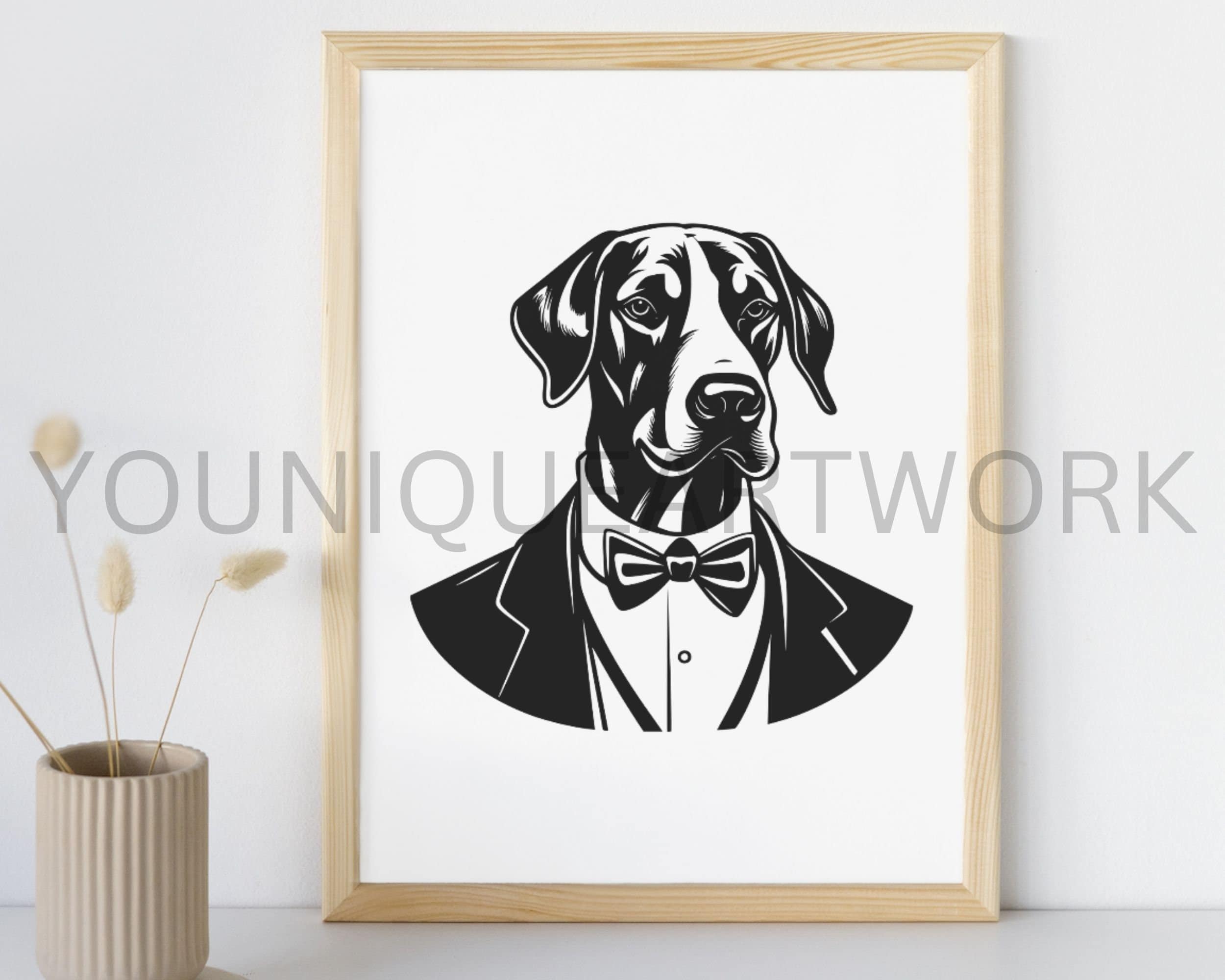 Great Dane SVG Bundle PNG Cute Dogs Clipart Hand Drawn - Etsy