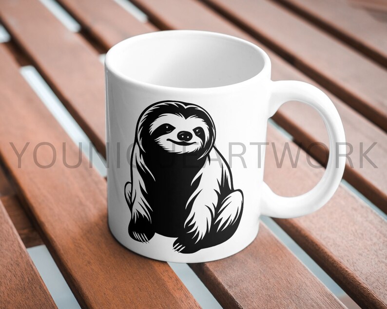 Sloth SVG Bundle PNG Sloth Clipart Hand Drawn Sloth Vector - Etsy