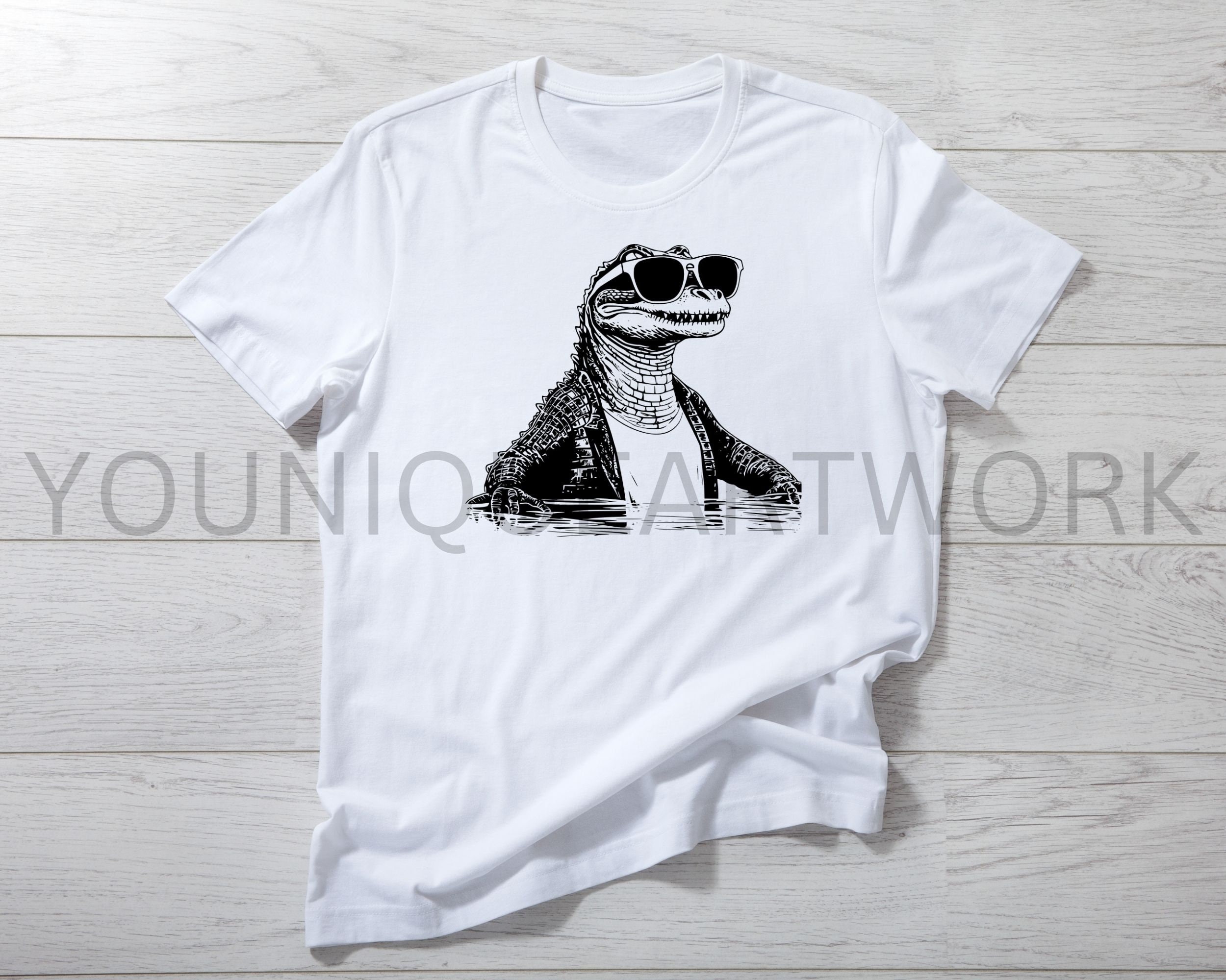 Cool Crocodile SVG Bundle PNG Alligator Clipart Hand Drawn - Etsy