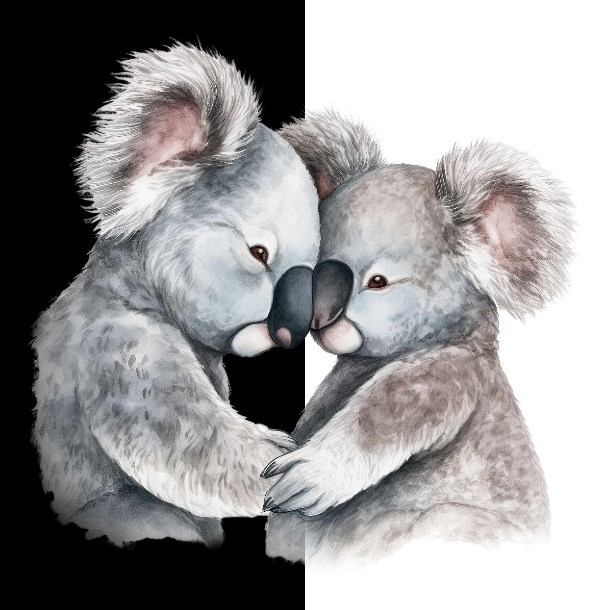 Koala Clipart, Cute Koala PNG Files for Sublimation, Koala Bear Clip ...