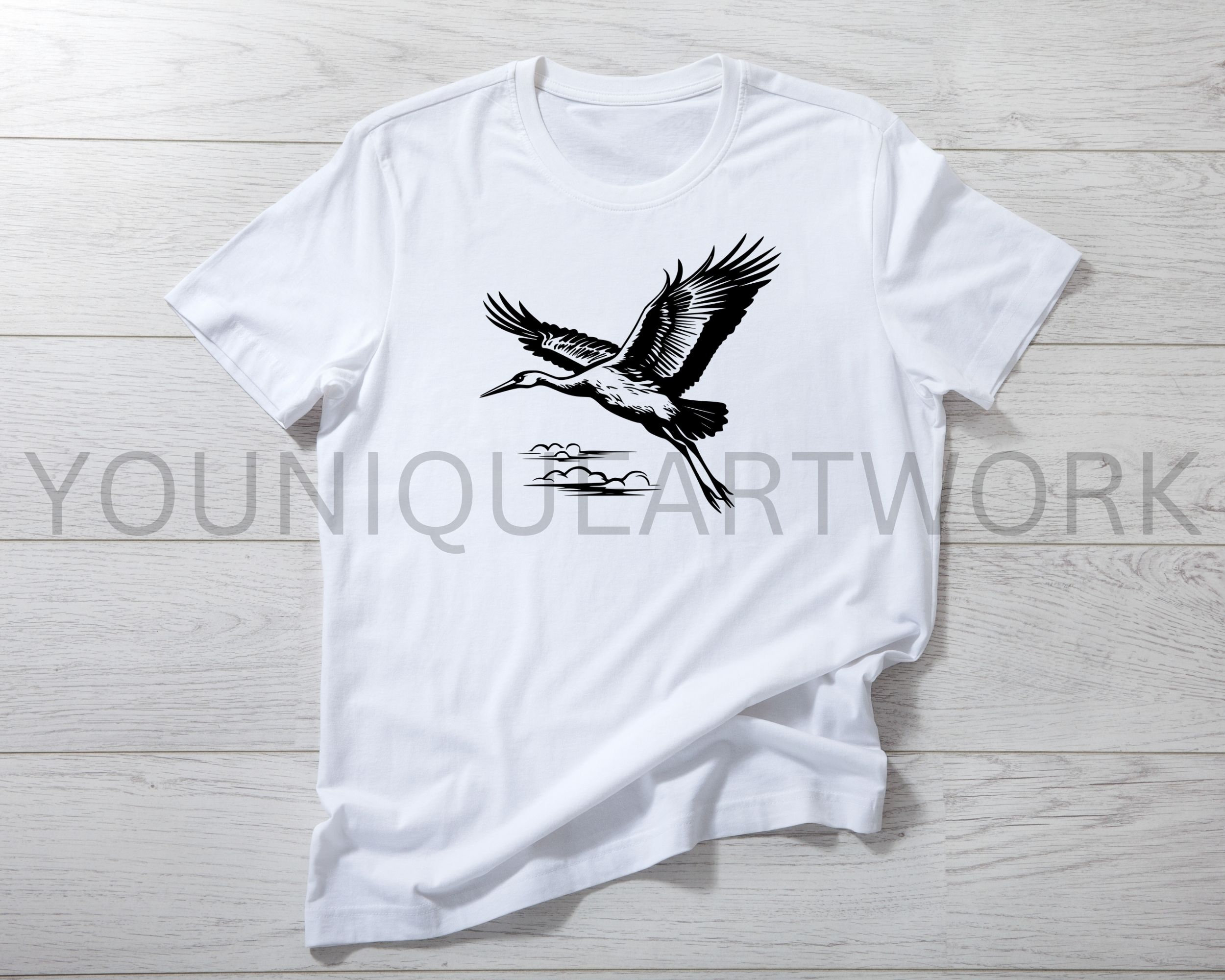 Crane SVG Bundle PNG Bird Clipart Hand Drawn Crane Vector - Etsy