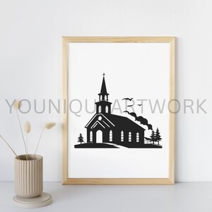 Church SVG Bundle, PNG, Church Clipart, Hand Drawn Church Vector ...