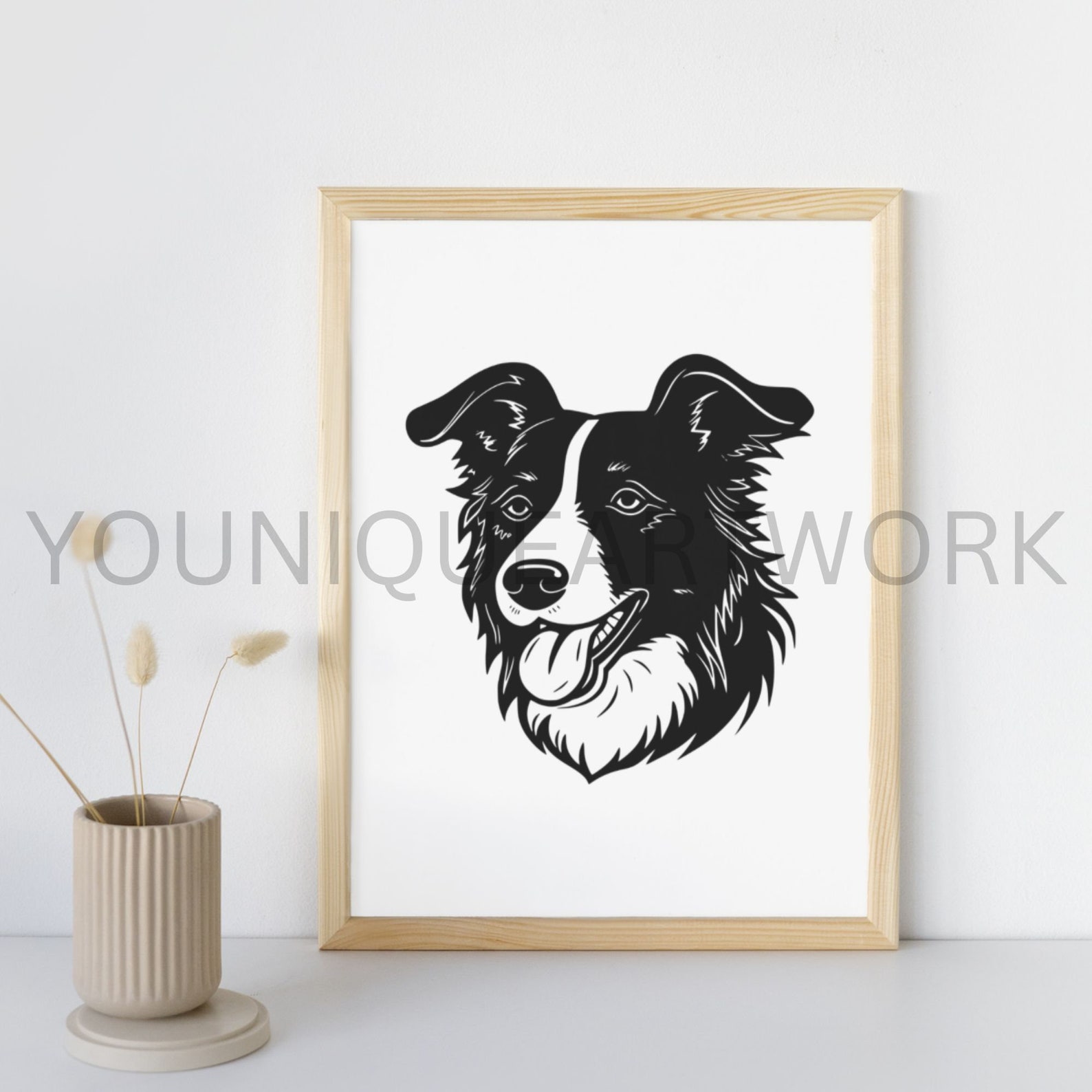 Border Collie SVG Bundle PNG Border Collie Clipart Hand - Etsy