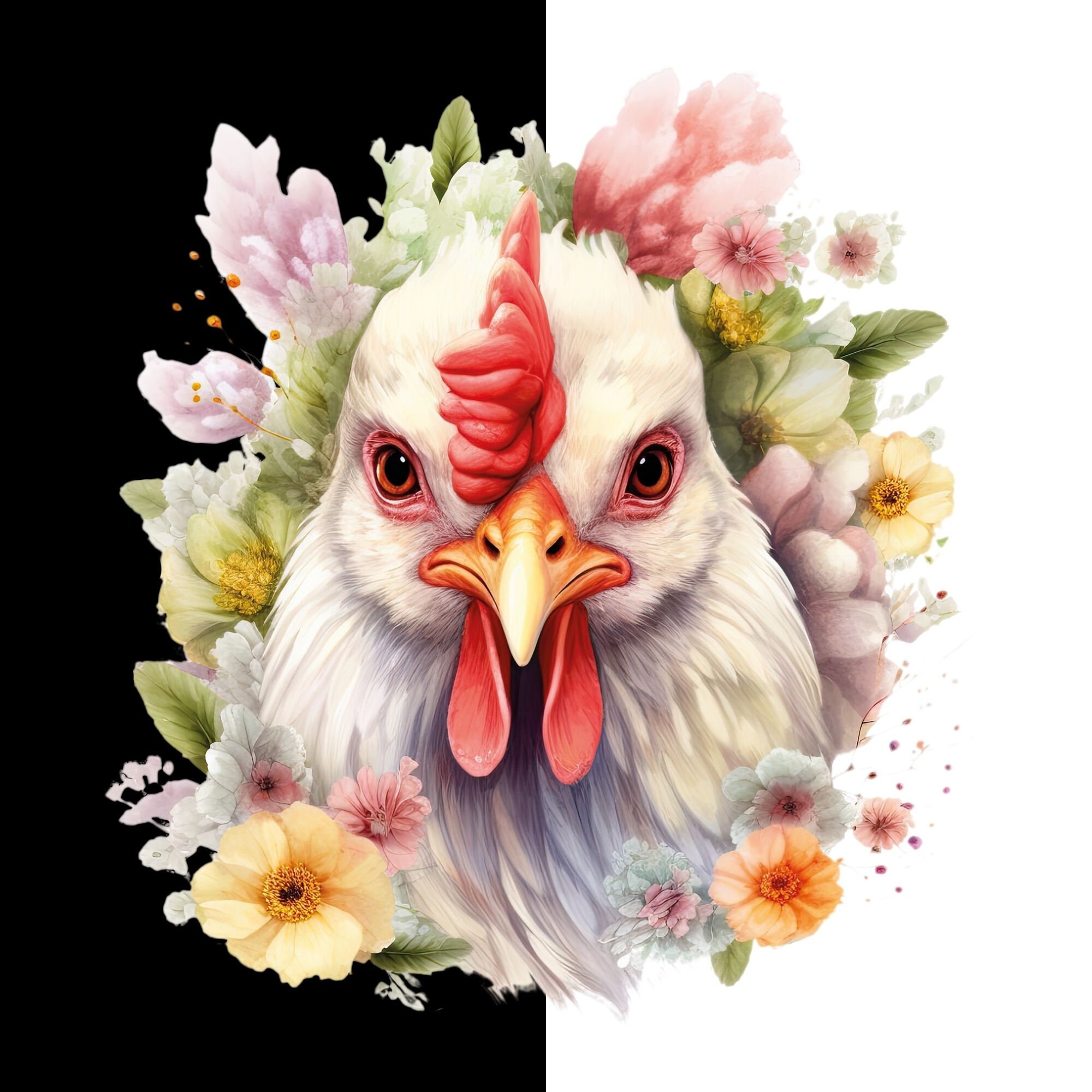 Adorable Chicken Clipart Chickens PNG Chickens Clip Art - Etsy