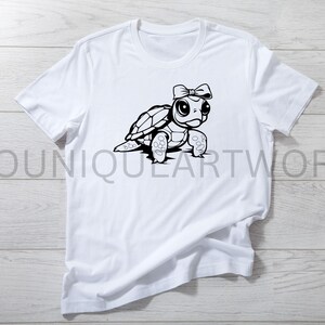 Cute Turtle SVG Bundle, PNG, Baby Sea Turtle Clipart, Hand Drawn Funny ...