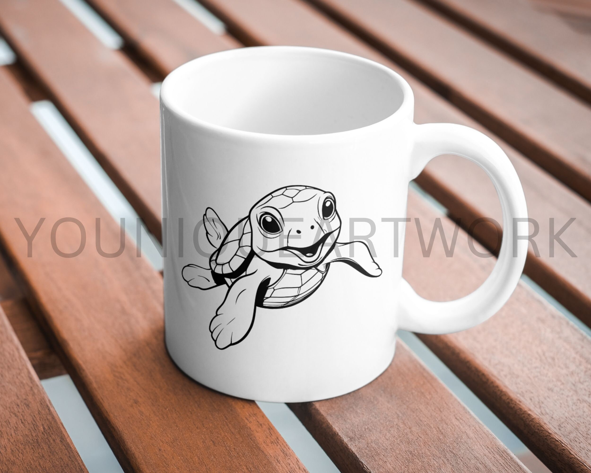 Cute Turtle SVG Bundle, PNG, Baby Sea Turtle Clipart, Hand Drawn Funny ...