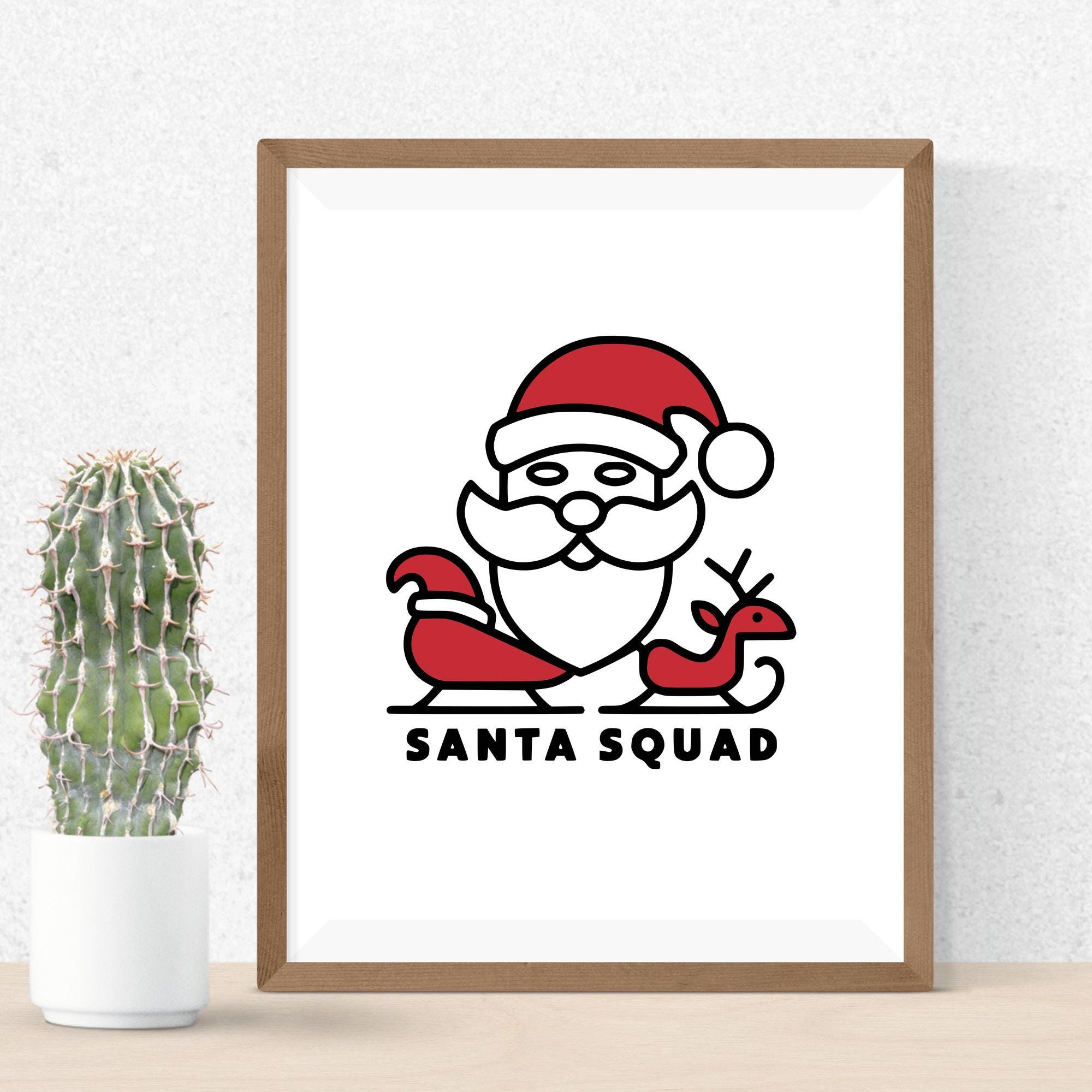 Santa Squad SVG PNG Files for Family Christmas Shirts & Crafts, Holiday ...