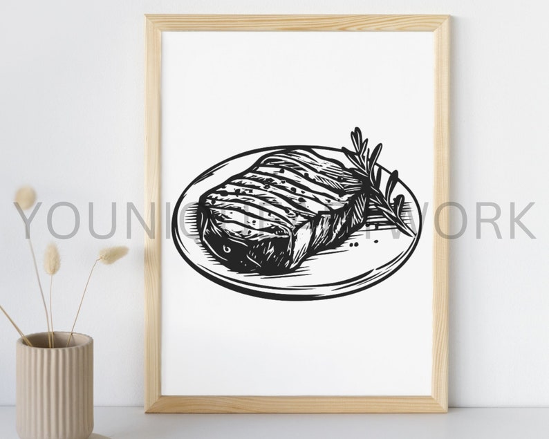 Steak SVG Bundle, PNG, Steak Clipart, Hand Drawn Steak Vector ...