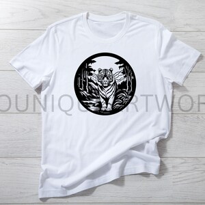 Tiger SVG Bundle, PNG, Wild Animal Clipart, Hand Drawn Tiger Vector ...