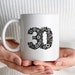 Number 30 SVG Bundle, 30th Birthday Clipart, Hand Drawn Thirty Themed ...